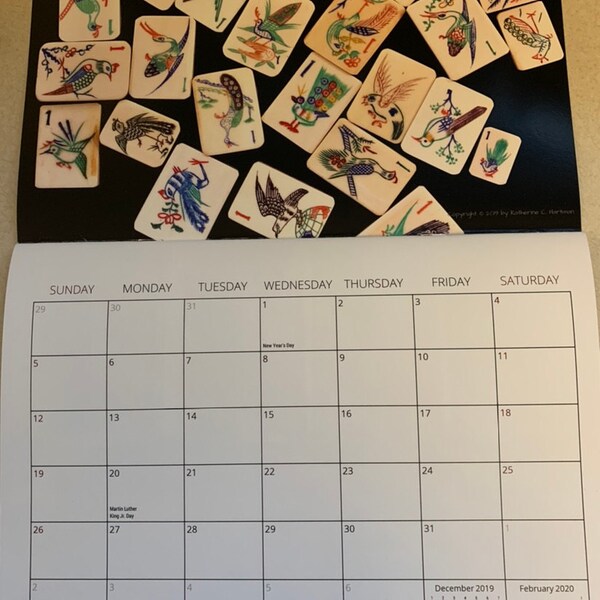 Mahjong Themed Flat Note Cards, Set of Eight in Two Different Designs ...