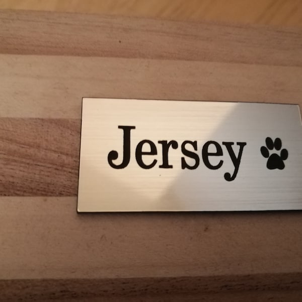 Small Engraved Plaque 50 X 25mm Brushed Brass Effect or Brushed ...