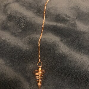 Copper Plated Spiral Pendulum Copper Vortex Pendulum Dowsing - Etsy