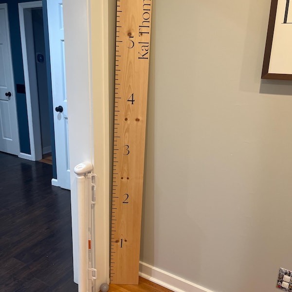 HAND PAINTED Growth Ruler, Growth Chart, Measuring Stick, Kid Ruler ...