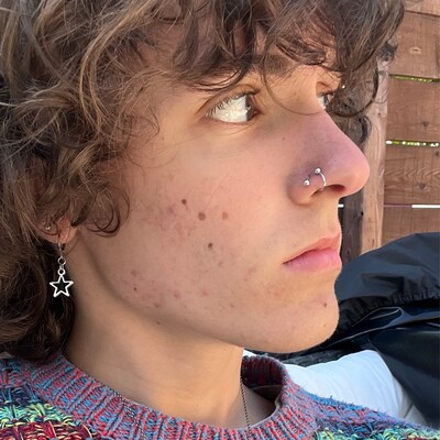 16g Planet Threadless Push-in Labret 14k Solid Gold Celestial - Etsy