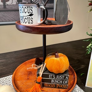 Halloween Mini Wood Book Stack/ Halloween Wood Book Stack/ Wood Books ...