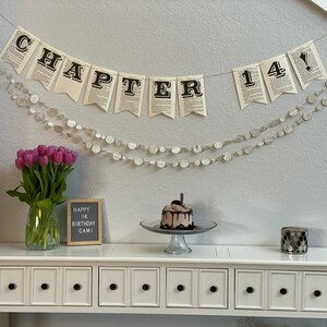 Birthday Banner, Bookish Party Decor, Bookworm Gift, Book Themed, Book ...