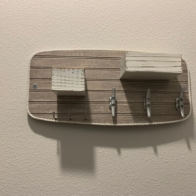 Wall Hook Rack Galvanized Boat Cleats 3 Hook Beach Towel Rack Coat ...