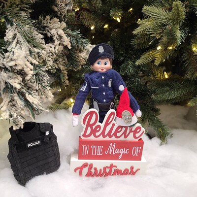 Police and Prisoner Elf Costumes, Elf Outfits, Doll Outfits, Police ...