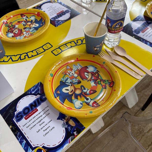 Sonic Hedgehog Menu Template Download - Etsy