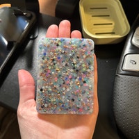 Rainbow Picking Pad Fidget Pick Palette Toy Neon Crystal Pebble Glitter ...