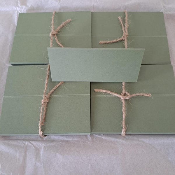 Sage Green Place Card, Blank Guest Name Card, Wedding DIY Place Setting ...