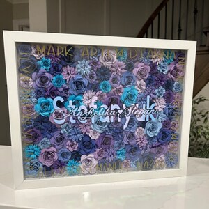 Graduation Cap Flower Shadow Box Assorted Paper Flower Box Customized ...