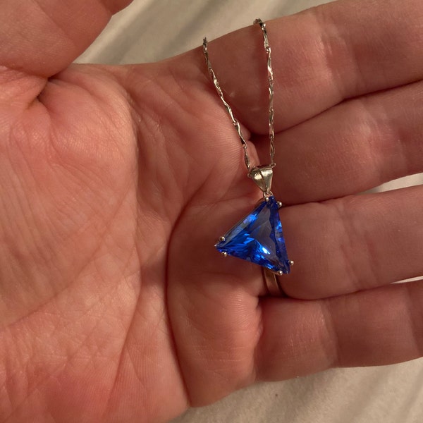 Siberian Blue Quartz Pyramid Pendant, Blue Crystal, Spiritual Gifts ...
