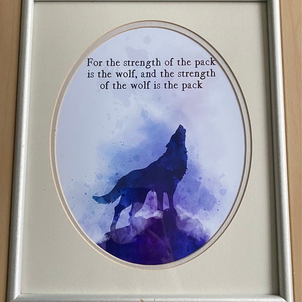For the Strength of the Pack is the Wolf Quote ART PRINT Inspirational ...