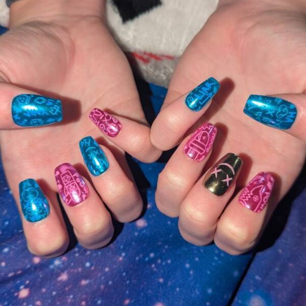 Fourth Wing Inspired Nails; Dragon Nails - Etsy