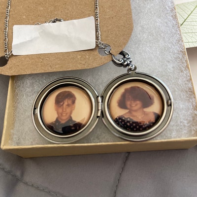 Vintage Style Ornate Locket Silver Tone/wedding Necklace/anniversary ...