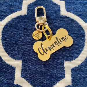 Custom Dog Tag in Gold Silver Rose Gold or Black Engraved | Etsy