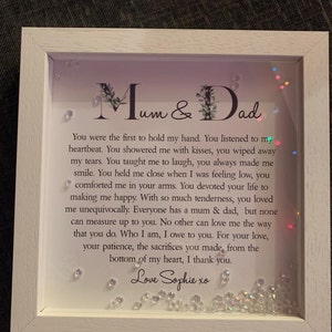 For You Dad Personalised Poem Framed Dad Poem Gift for Dad | Etsy UK