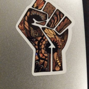 Mini Black Fist Black Power Sticker Resist Fist Protest | Etsy