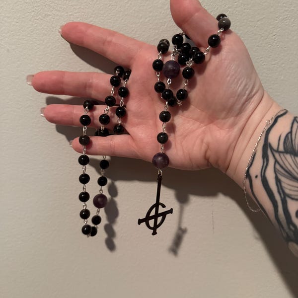 Ghost Band Rosary - Glow in the Dark - UV Reactive - Papa IV Blues ...