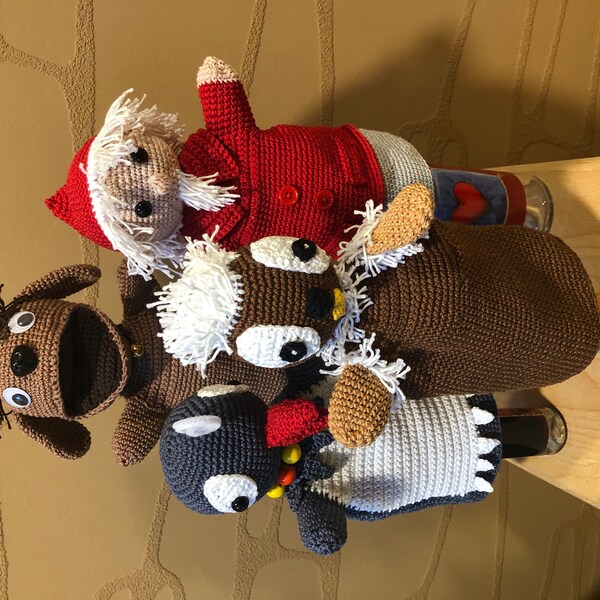 PDF Hand Puppets 1 Crocheted Crochet Pattern Dolls - Etsy