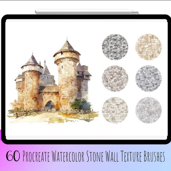 50 Procreate Tile Texture Brushes, Procreate Tile, Mosaic Brush ...