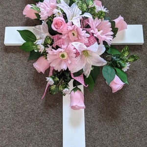Cemetery Cross, Wooden Cross, Cemetery Flowers, Mother's Day, Father's ...