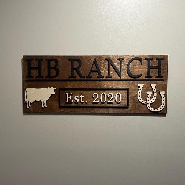 Custom Horse Sign | Wood Ranch Sign | Wooden Ranch Decor | Farmhouse ...