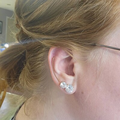 HELIX Long Helix Cartilage Earring Curved Helix Jewelry Helix Earring ...