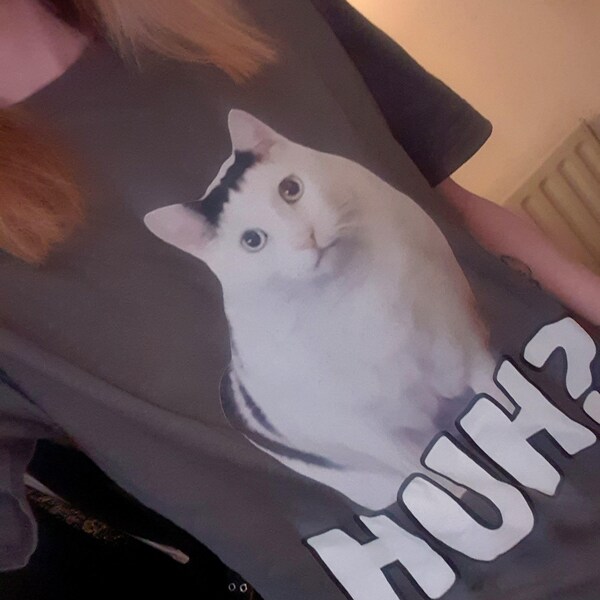 Huh Cat Meme T-shirt ,funny Cat Meme Shirt , Gift for Cat Lovers T ...