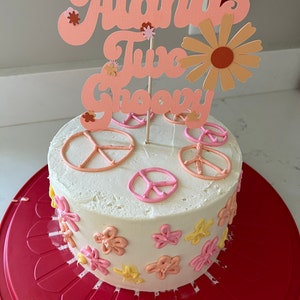 Two Groovy Party Centerpiece Two Groovy Birthday Decor - Etsy