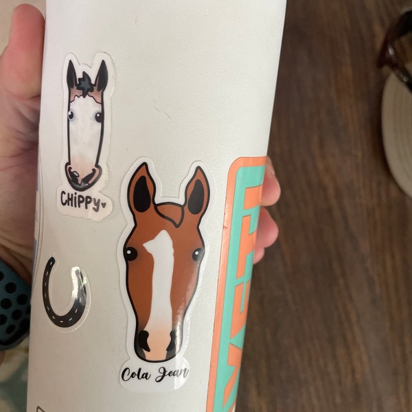 Custom Horse Sticker With Name, Horse Stickers, Gift for Equestrian ...