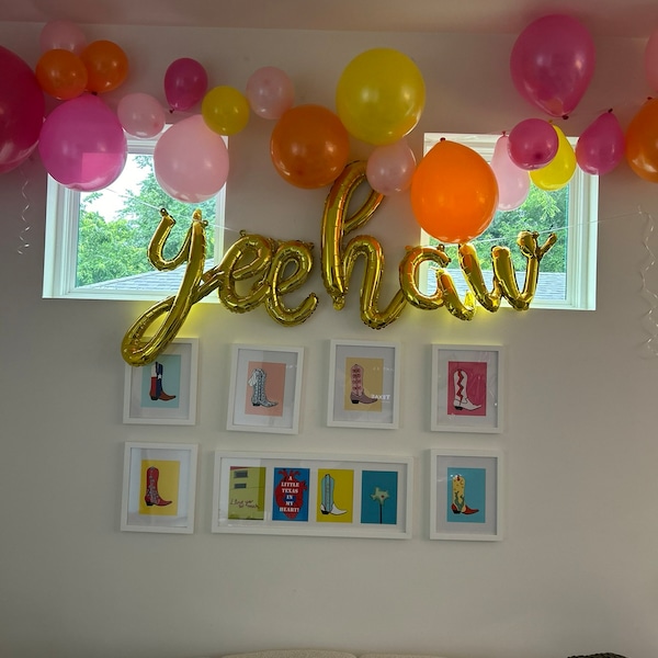 Yeehaw Balloon Banner Cowgirl Bachelorette Party Decorations Western ...