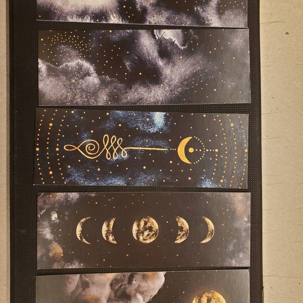 Marque Pages Célestes, Lunes et Etoiles, Lot de Marque Pages Cosmos ...