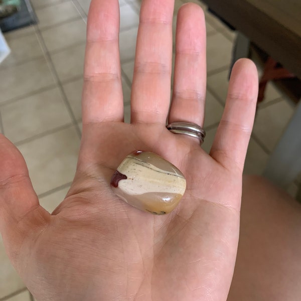 Mookaite Jasper Tumbled Stone, Mookaite Tumble, Jasper, Crystal, Pocket, Palm, Crystal Grid ...