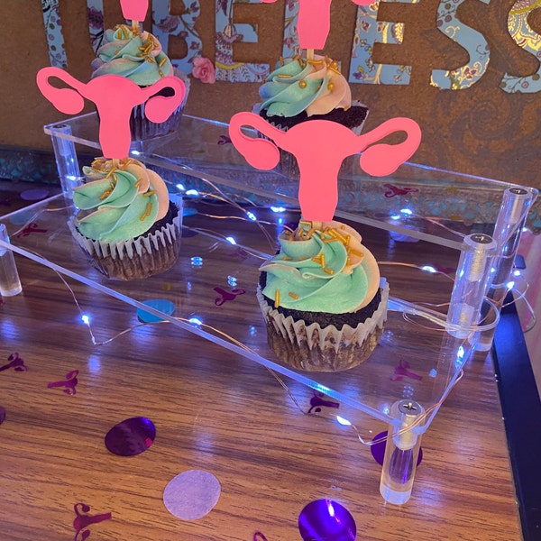 Uterus Party Picks // Cupcake Toppers - Etsy