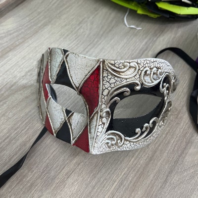 Men's Gold Stripe Masquerade Mask Venetian Metal Mask - Etsy