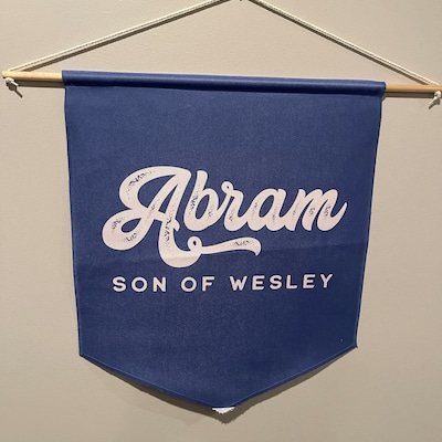 Custom Retro Name Banner Custom Pennant Personalized Name Wall Banner ...