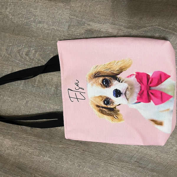 Custom Dog Tote Bag • Personalized Pet Tote Bag • Dog Grocery Bag • Dog ...