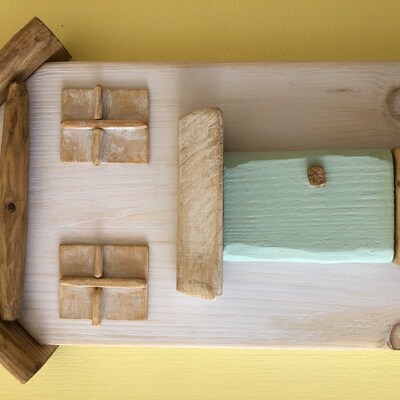 Handmade Wooden House Keyholder, Housewarming Gift, Colourful Wall ...