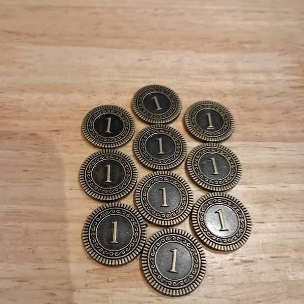 Small Antique Gold Metal Coins, 20mm, for Pirate Chest or Board Game - Etsy