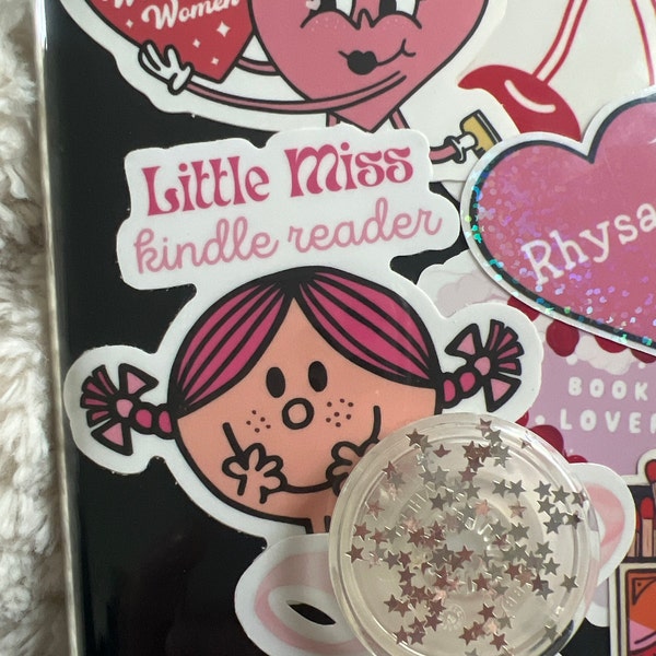 Little Miss Kindle Reader Sticker, Kindle Lover, Kindle Stickers ...