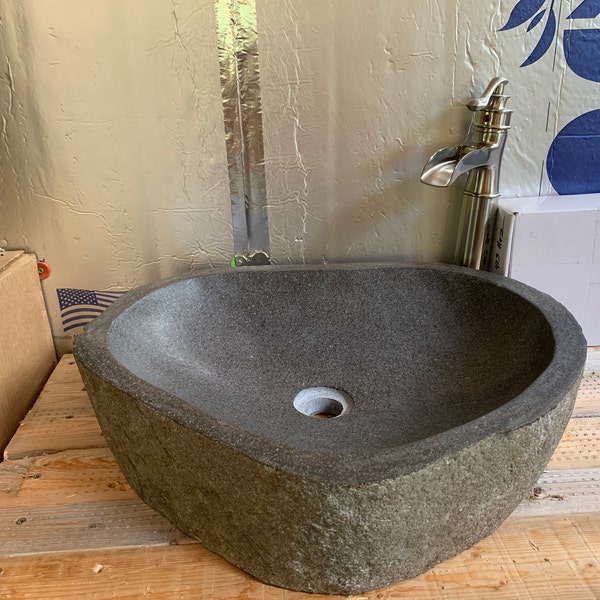 Large River Stone Vessel Sink - Etsy