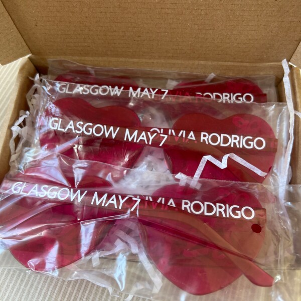 Olivia Rodrigo Guts World Tour Glasses Personalised Glasses Concert ...