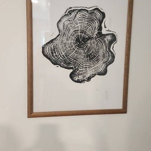 Black Paper Tree Ring Prints, Tree Stump Art, Tree Stump Prints, Tree ...