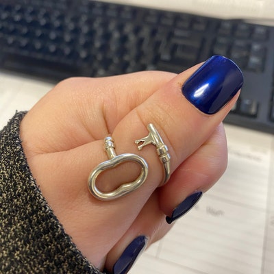 925 Sterling Silver Vintage Shiny Triple Flower Motif Band Ring - Etsy