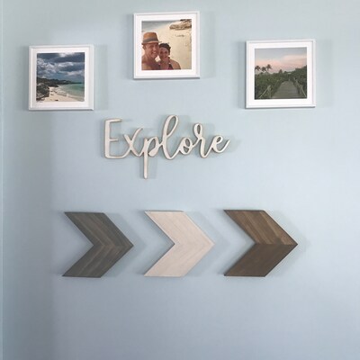 Explore Sign, Explore Word Cutout, 1/2 Thick Wooden Letters Explore ...