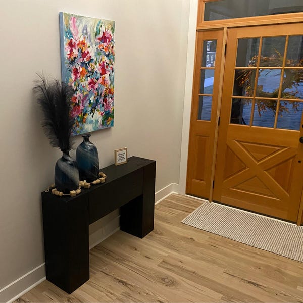 Modern Rustic Console Table Black Espresso (made and Shipped in U.S.A ...