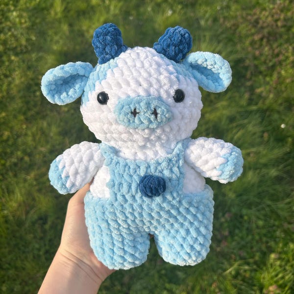 2-in-1 Blueberry Cows Crochet Pattern Bundle (amigurumi Highland Cow ...