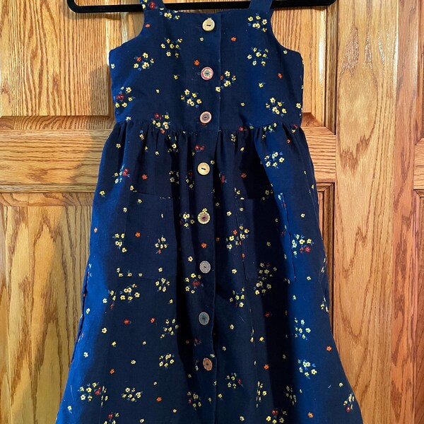 Baby and Girl Pinafore Dress Sewing Pattern With Front Pockets and ...