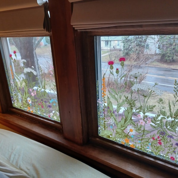 Wild Flowers Double Sided Window Sticker - Etsy