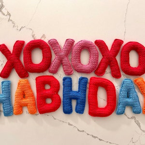 Happy Birthday Crochet Pattern, PDF Amigurumi Garland Pattern, Crochet ...