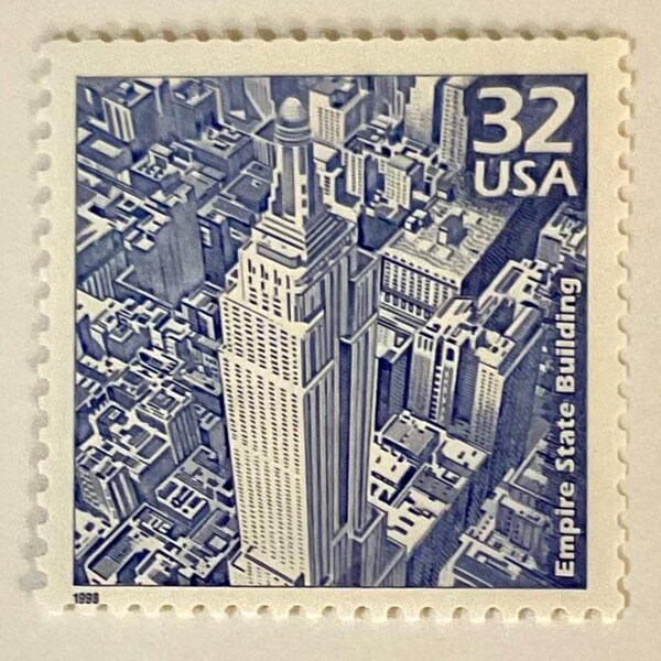 1 X Vintage 1999 Empire State Building 32c Stamps // Celebrate the ...